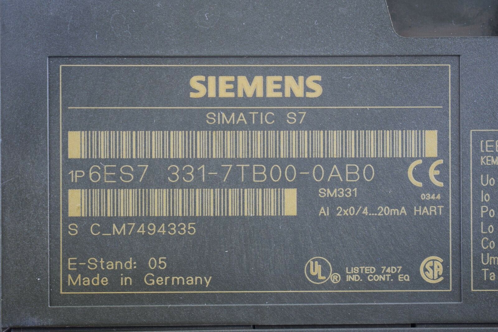 Siemens simatic S7-300 6ES7 331-7TB00-0AB0 ( 6ES7331-7TB00-0AB0 ) E.5