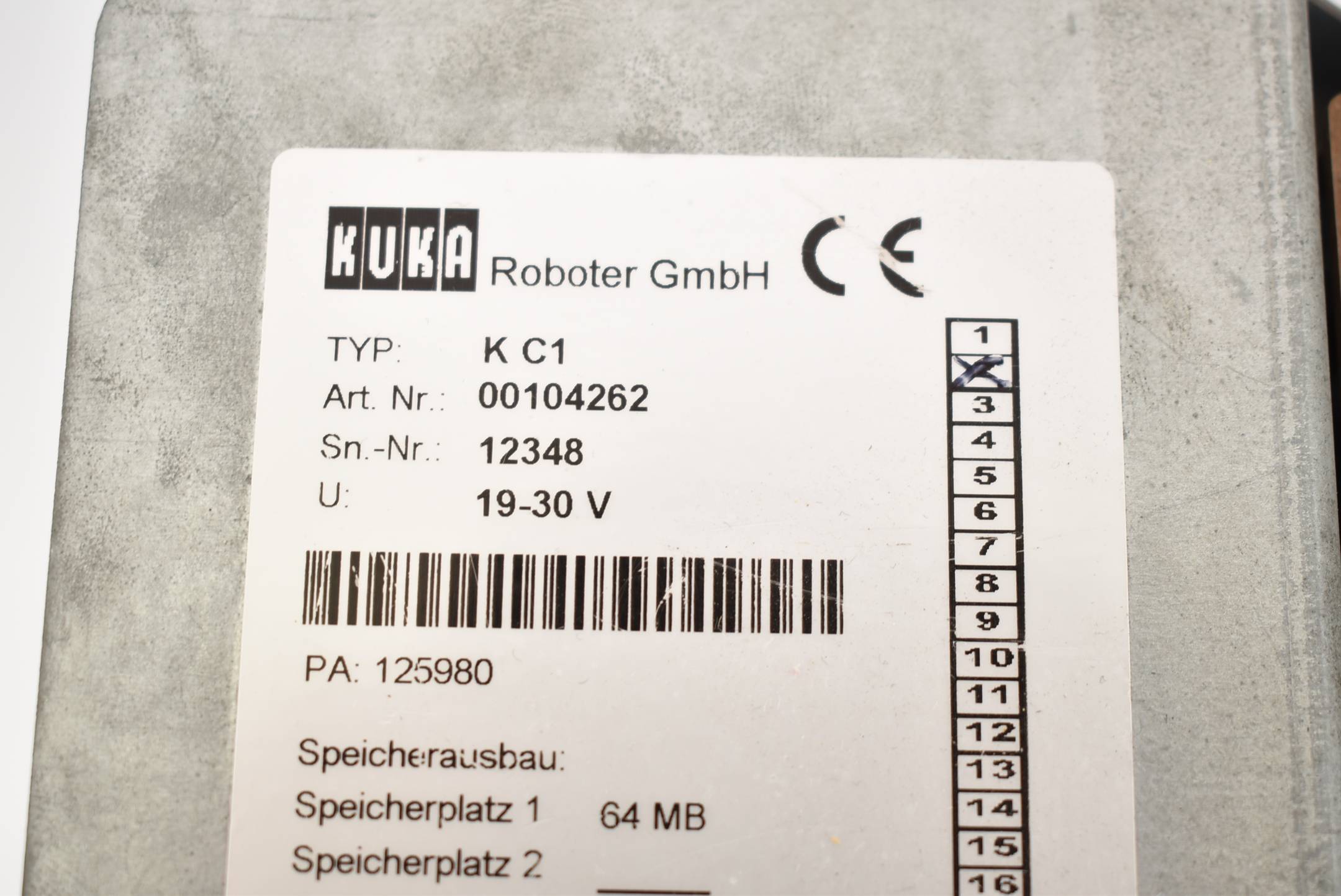 Kuka KRC1 Controller 00104262 inkl. 00102698