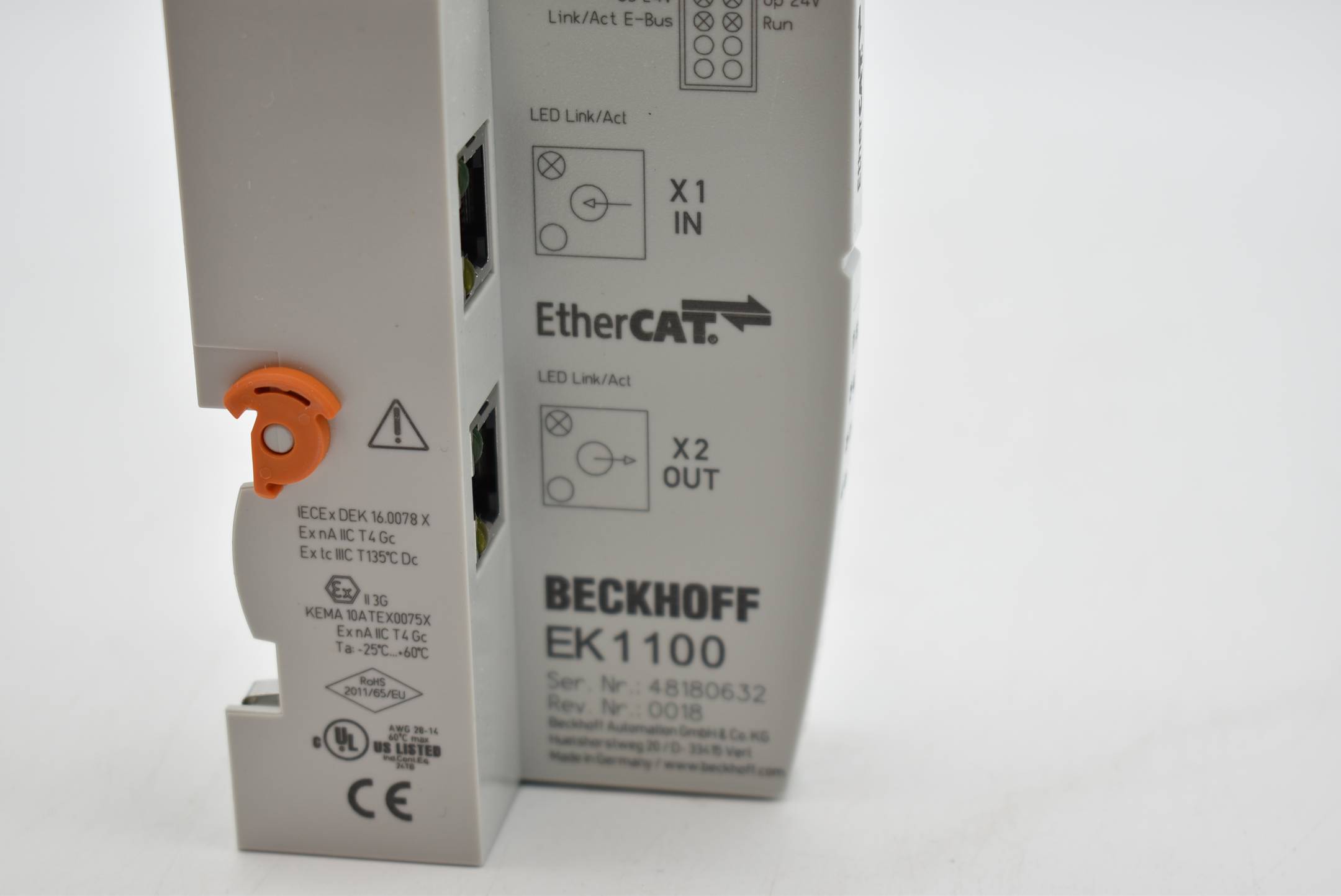 Beckhoff EtherCAT Coupler EK1100-0000 ( EK1100 ) Rev. 18