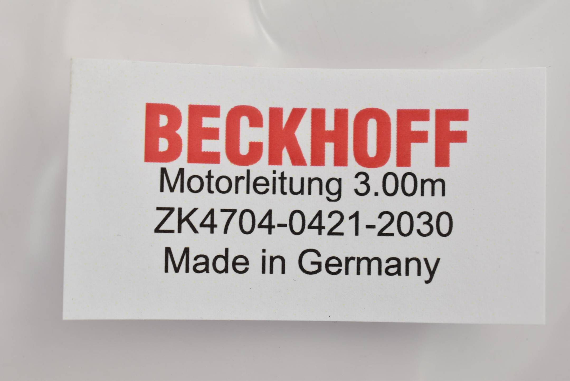 Beckhoff Motorleitung 3 m ZK4704-0421-2030