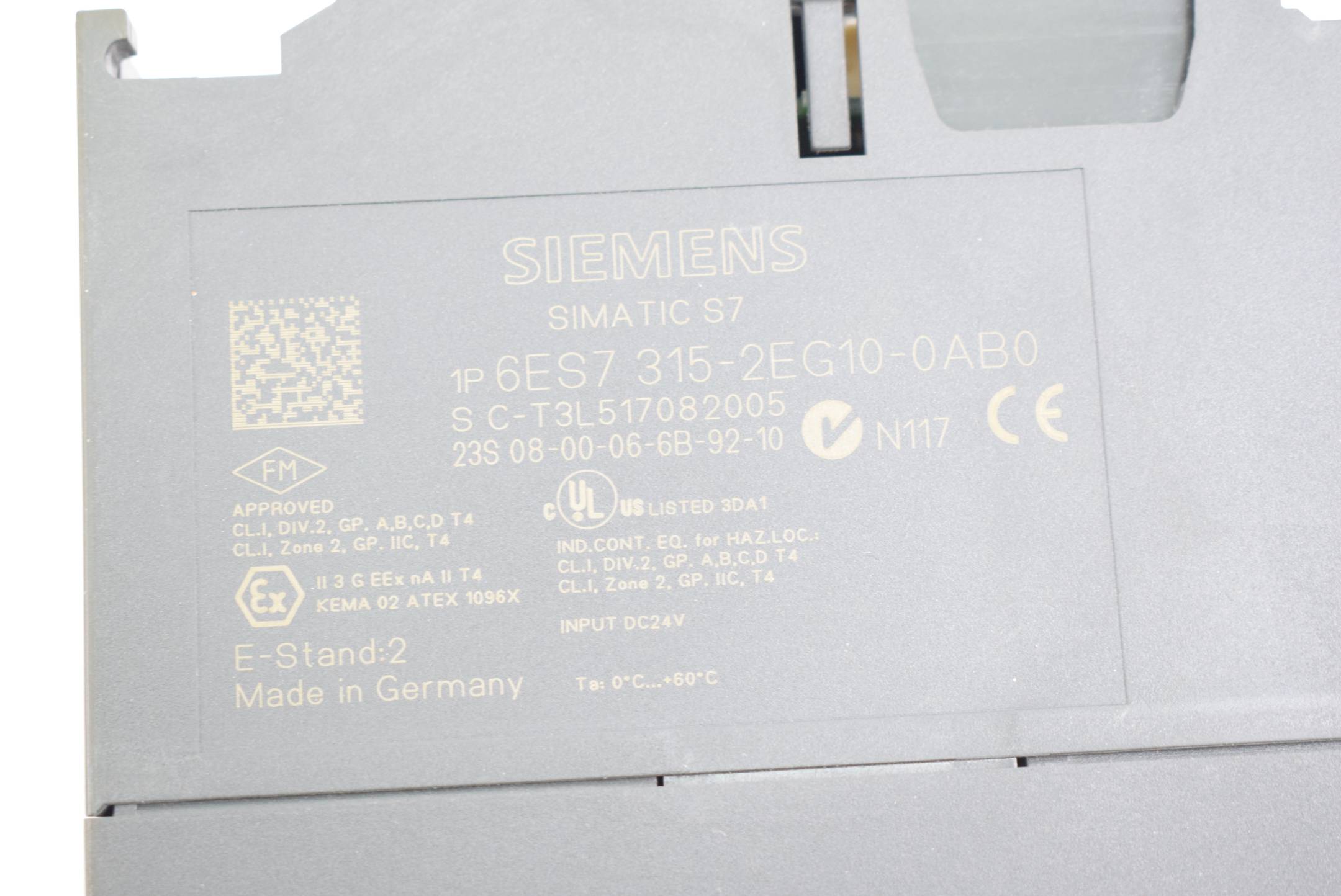 Siemens simatic S7 6ES7 315-2EG10-0AB0 ( 6ES7315-2EG10-0AB0 ) E2