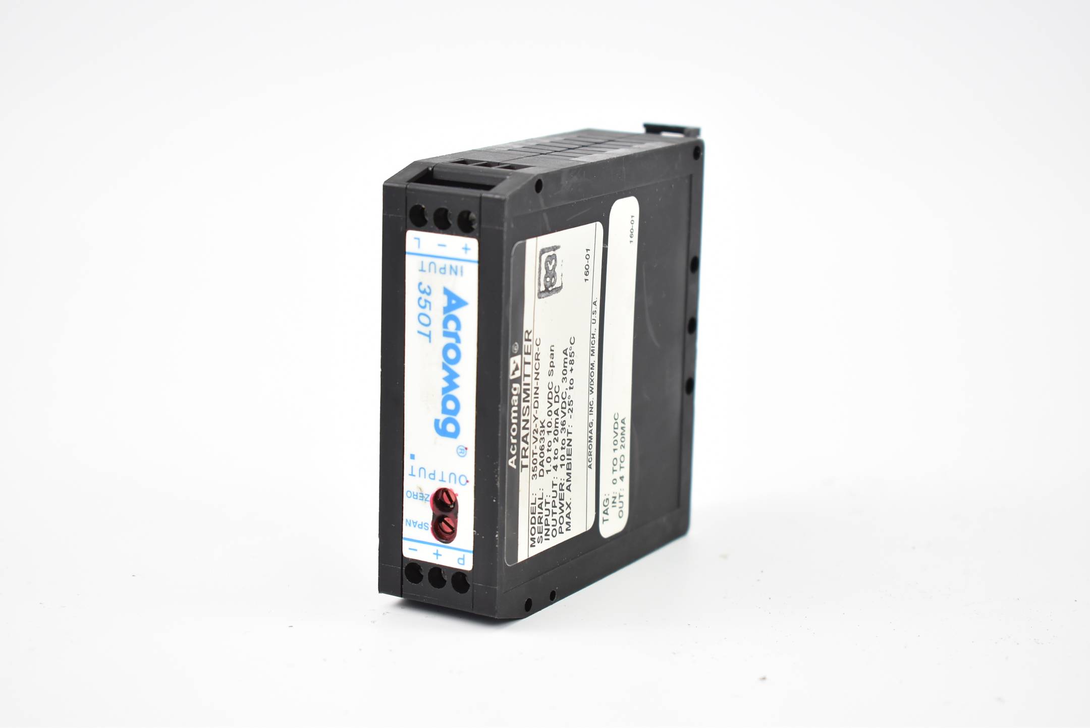 Acromag Transmitter 1-10VDC 4-20mA DC 10-36VDC 30mA ( 350T-V2-Y-DIN-NCR )