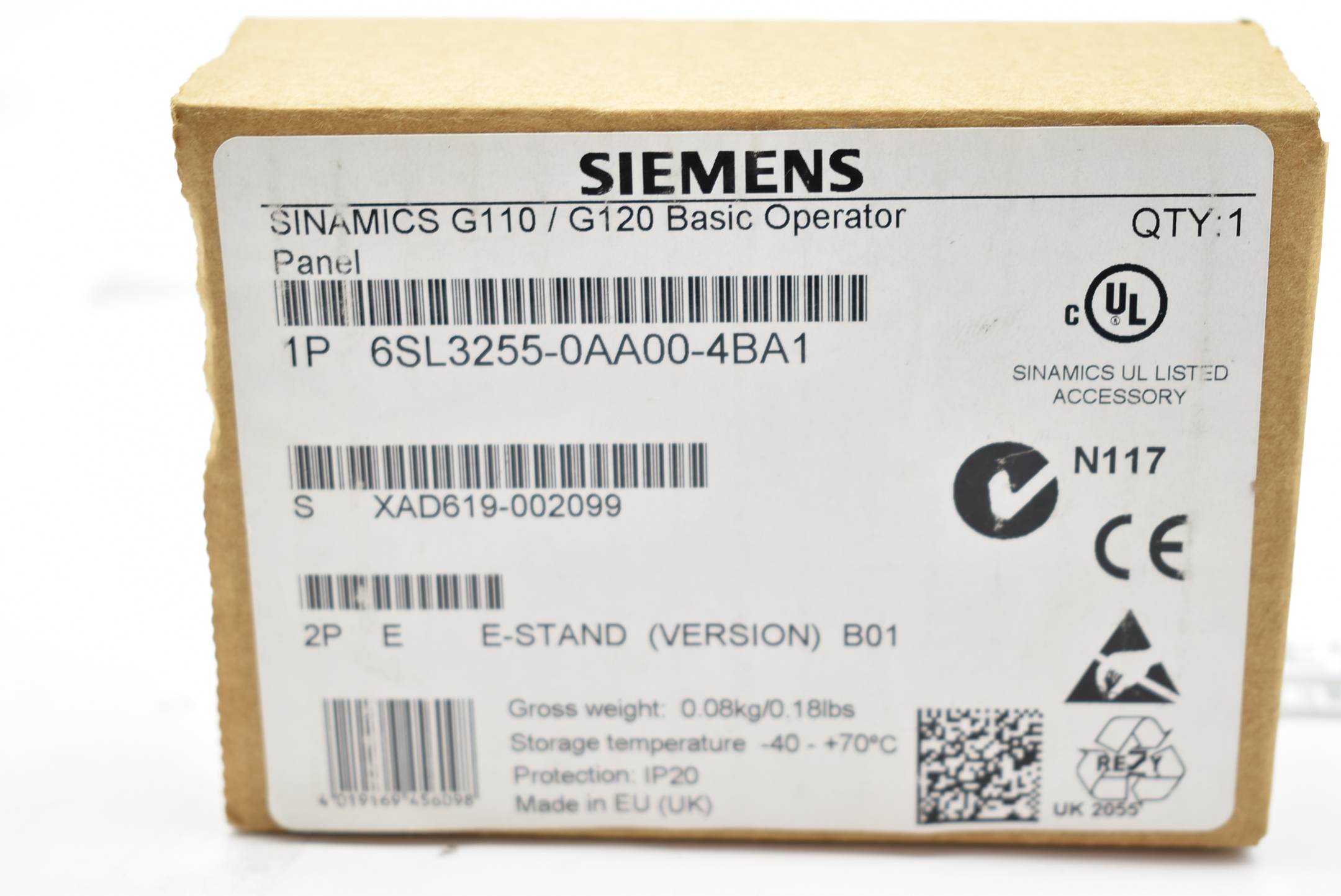 Siemens sinamics G110 / G120 6SL3255-0AA00-4BA1 ( 6SL3 255-0AA00-4BA1 ...