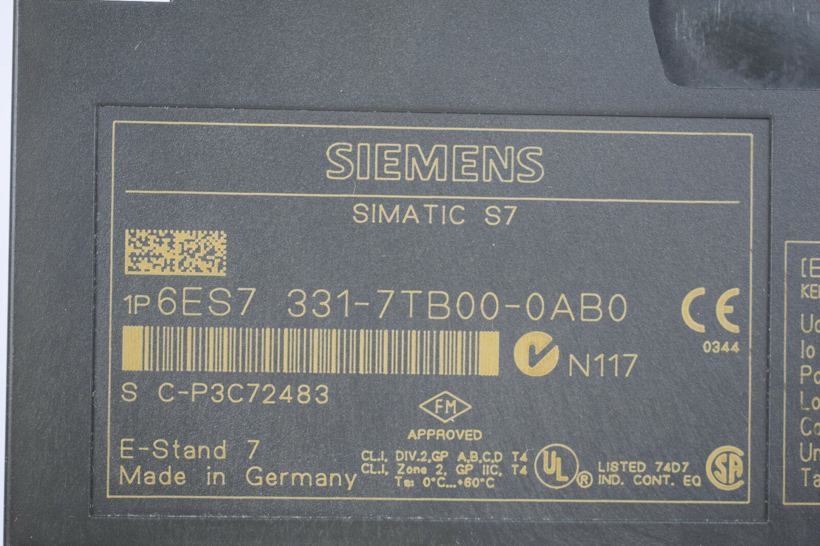 Siemens simatic S7 6ES7 331-7TB00-0AB0 ( 6ES7331-7TB00-0AB0 ) E7