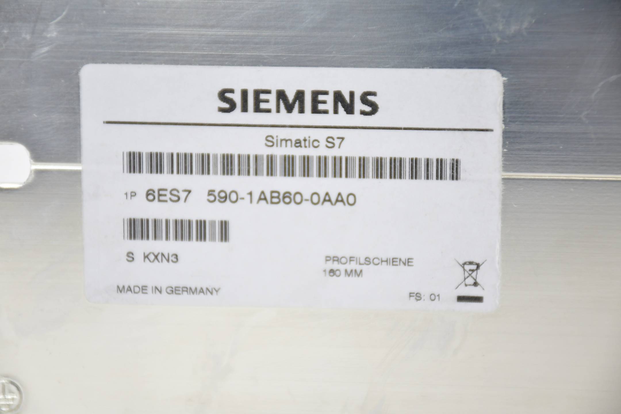 Siemens simatic S7-1500 Profilschiene 6ES7 590-1AB60-0AA0 ( 6ES7590 ...