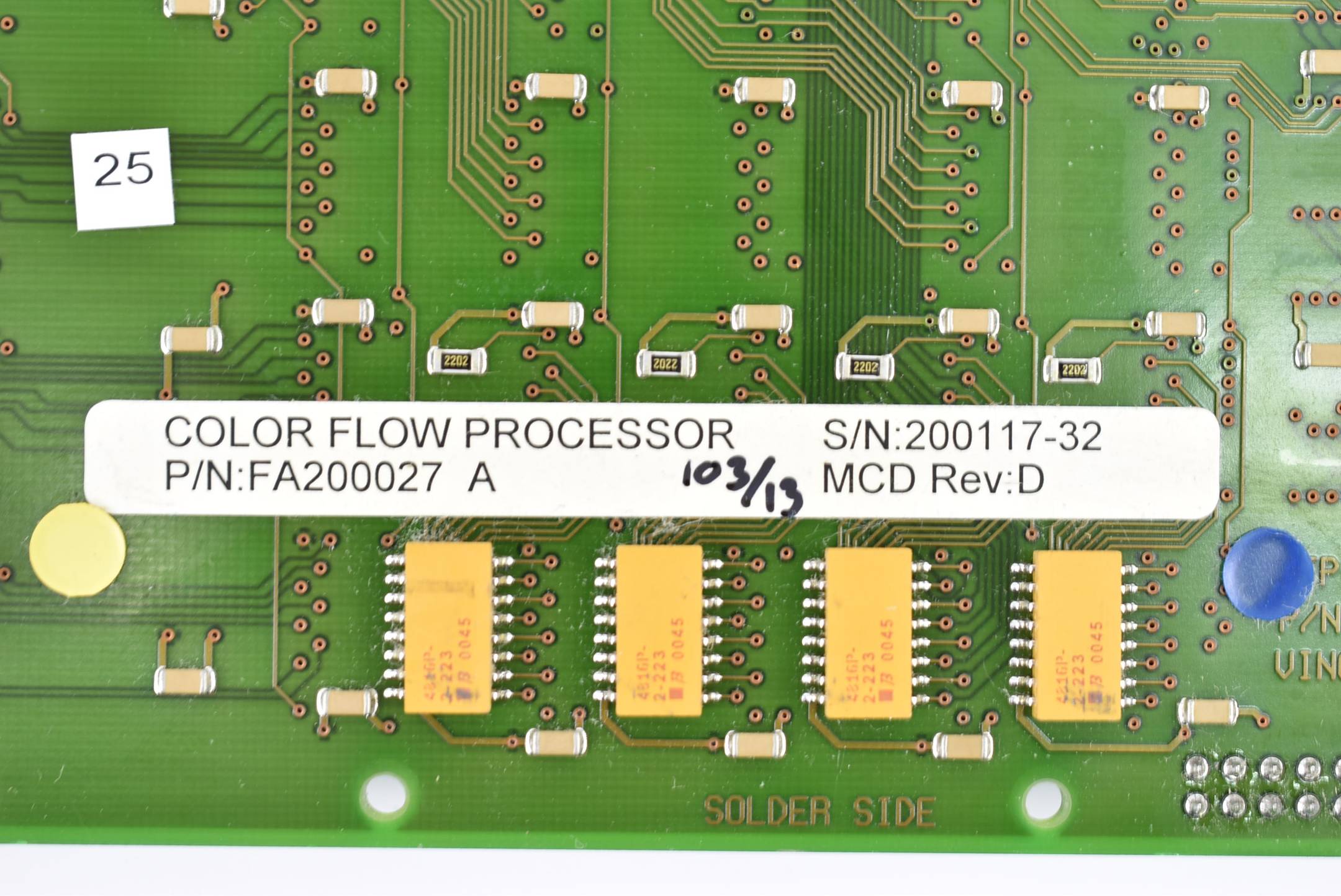 GE Vingmed Color Flow Processor Circuit UltraSound Board FA200027-A