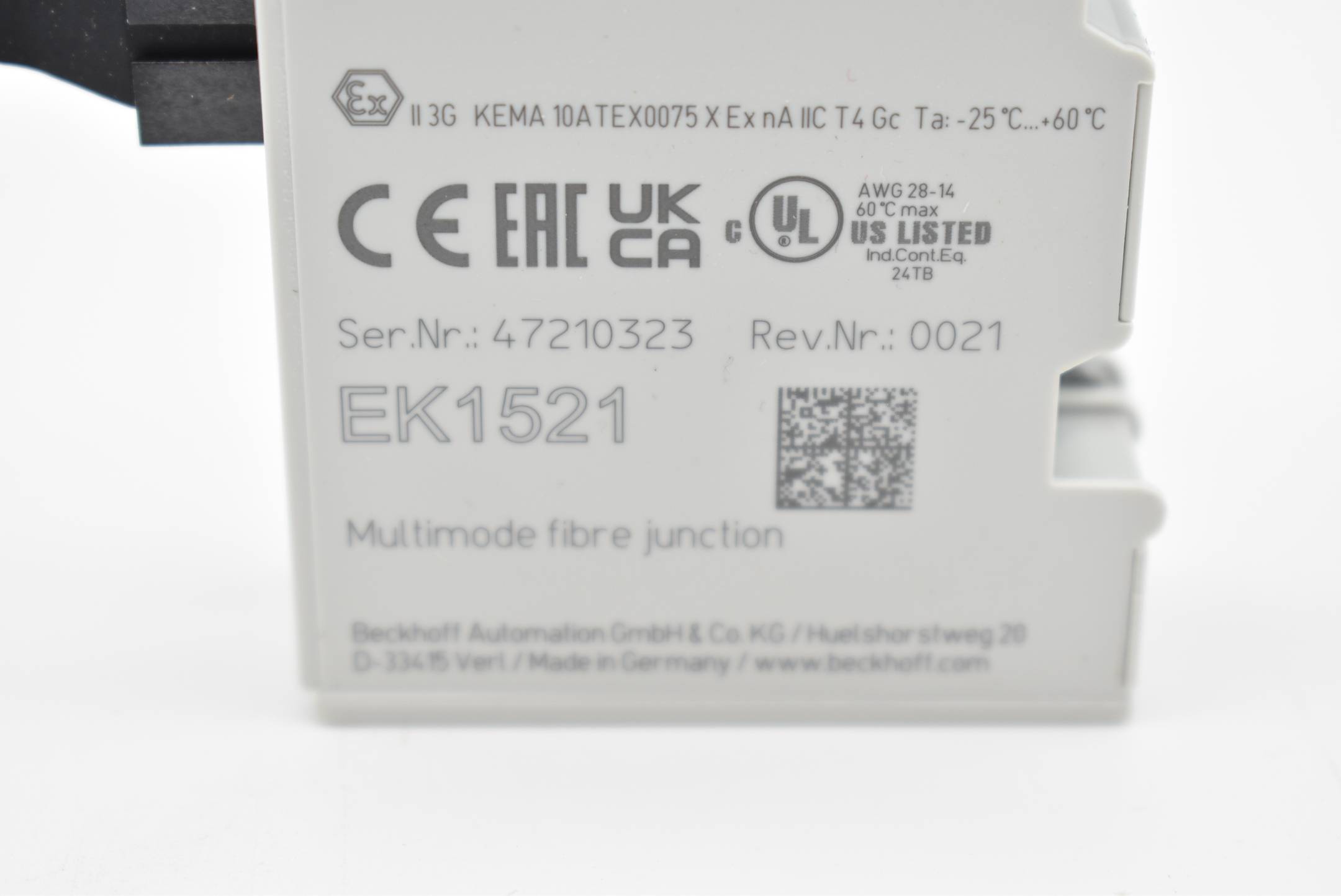 Beckhoff 1-Port-EtherCAT-LWL-Abzweig EK1521 ( EK 1521 )