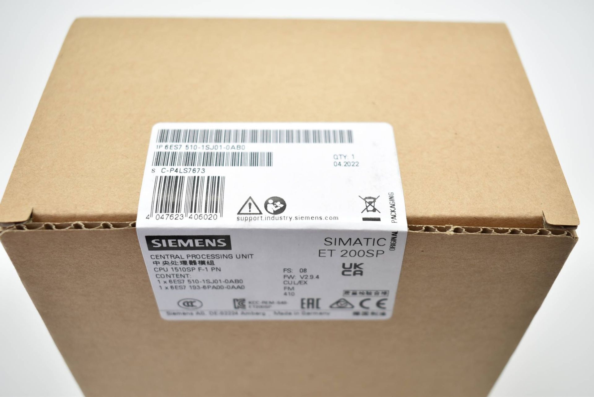 Siemens simatic ET 200SP CPU 1510SP 6ES7 510-1SJ01-0AB0 ( 6ES7510-1SJ01 ...